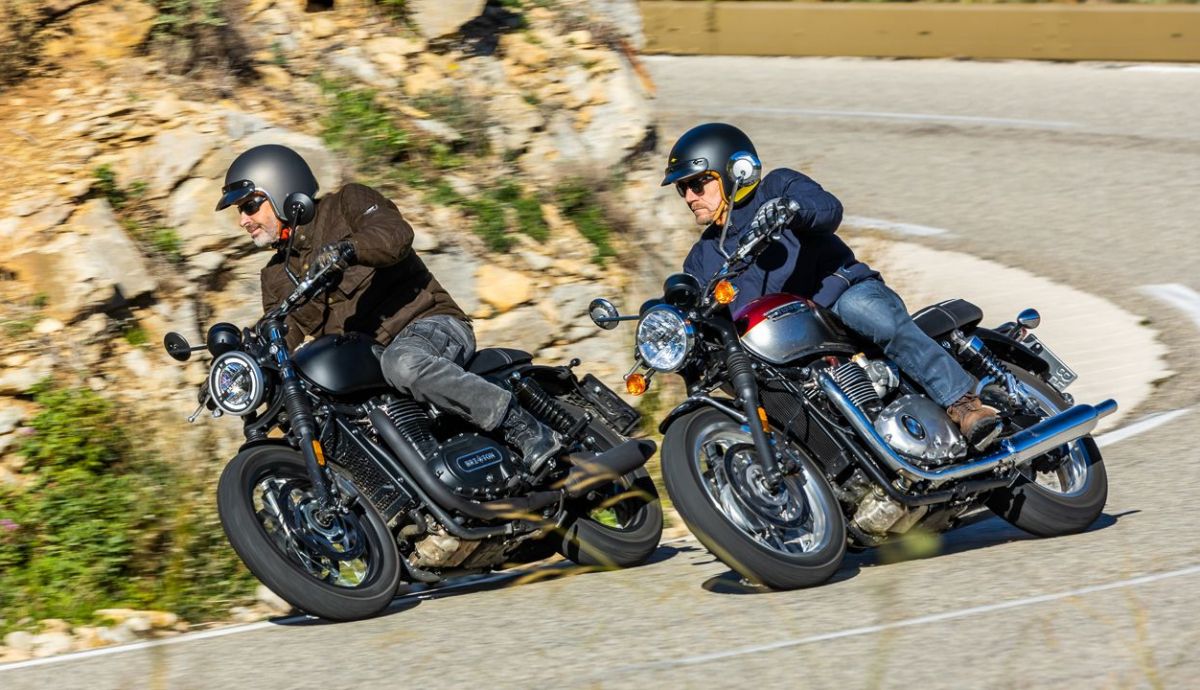 Fotos comparativa Brixton Cromwell 1200 y Triumph Bonnevi...
